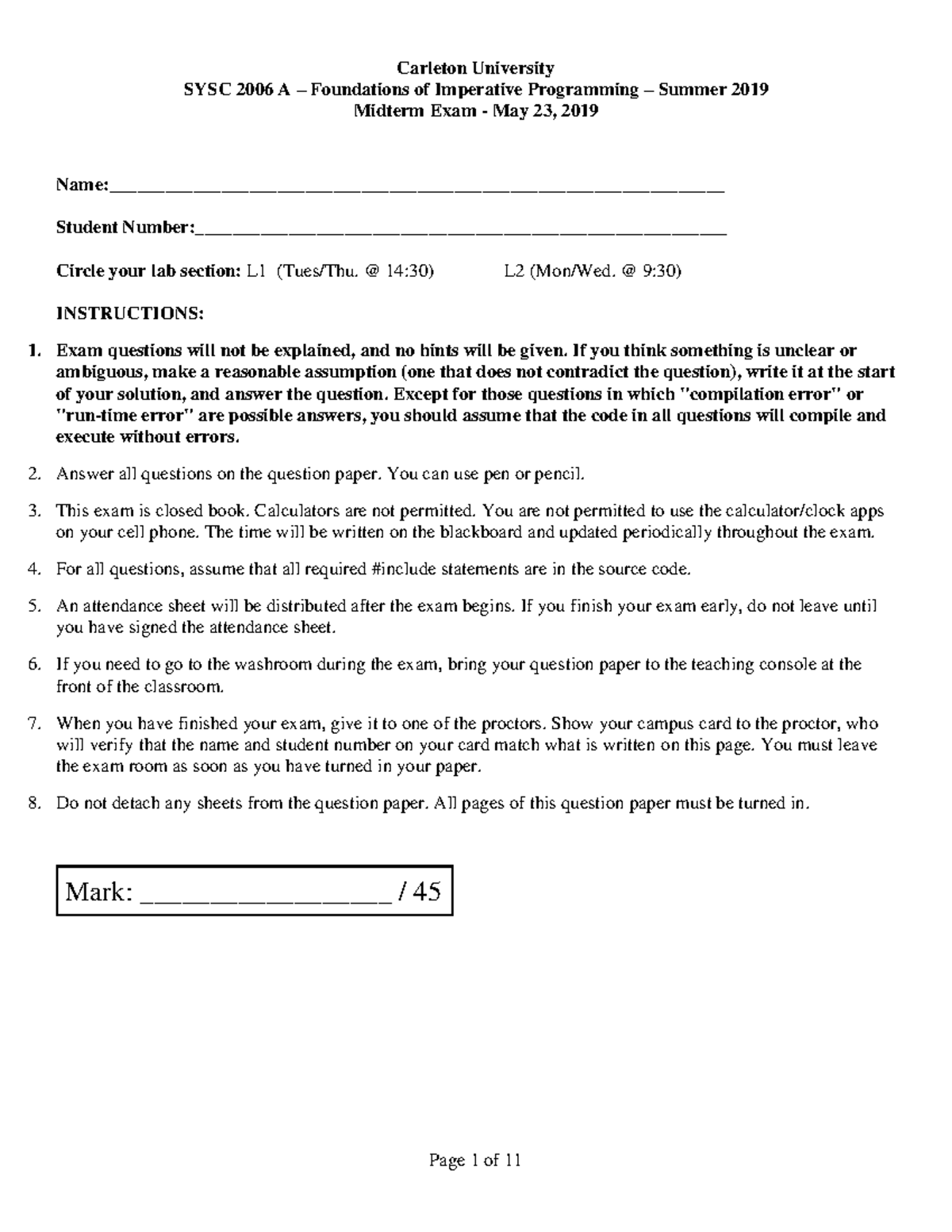 Midterm 11 February 2019, questions and answers - Warning: TT: undefined function: 32 Page 1 of ...