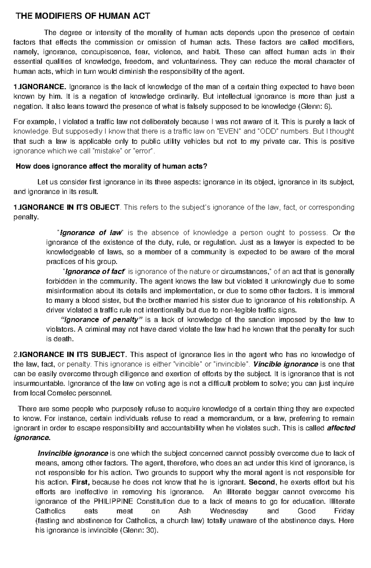 The-modifiers - THE MODIFIERS OF HUMAN ACT The degree or intensity of ...