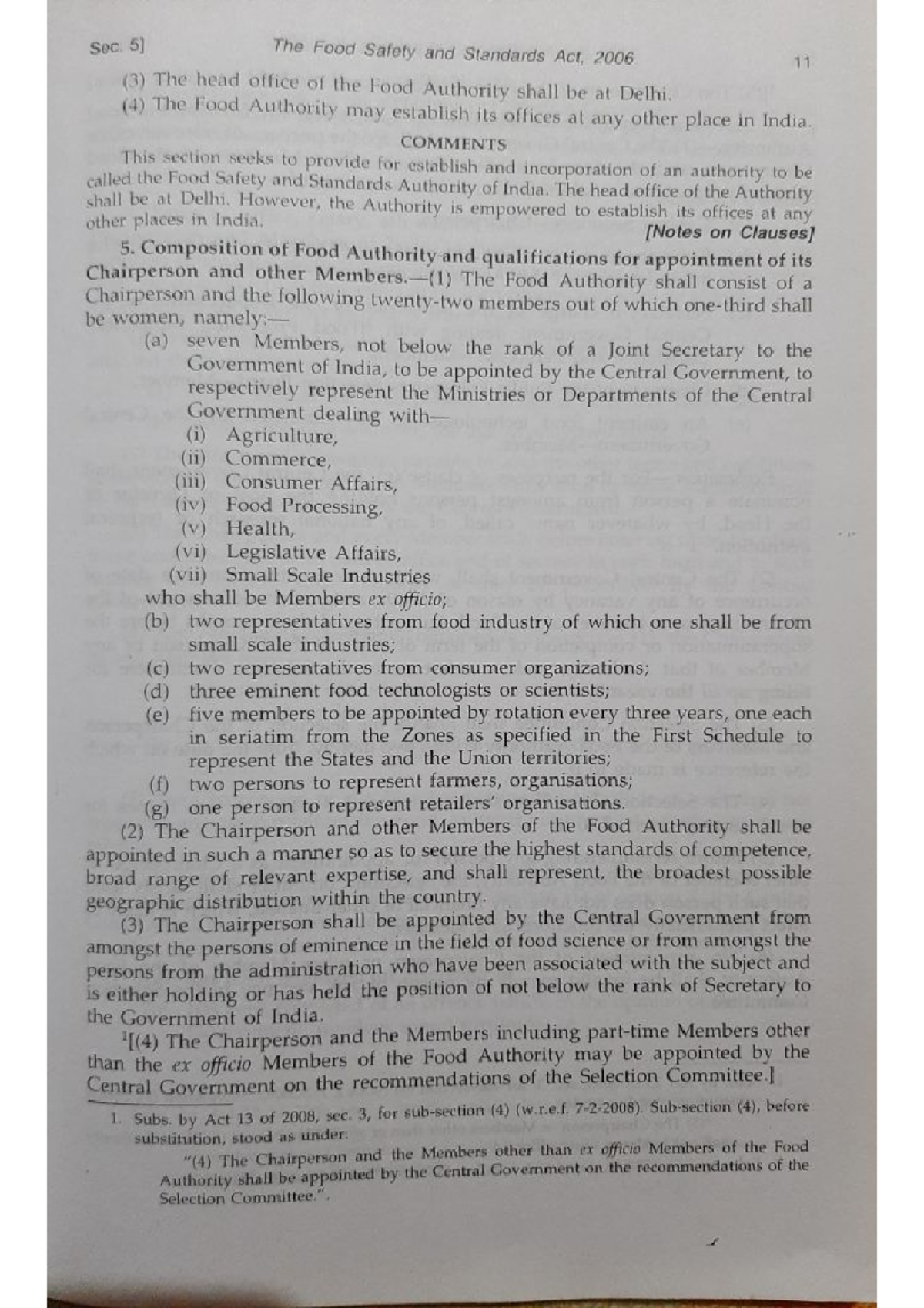 Fssai 8 - Food Safety and Standards Act, 2006 - Food Safety And Quality ...