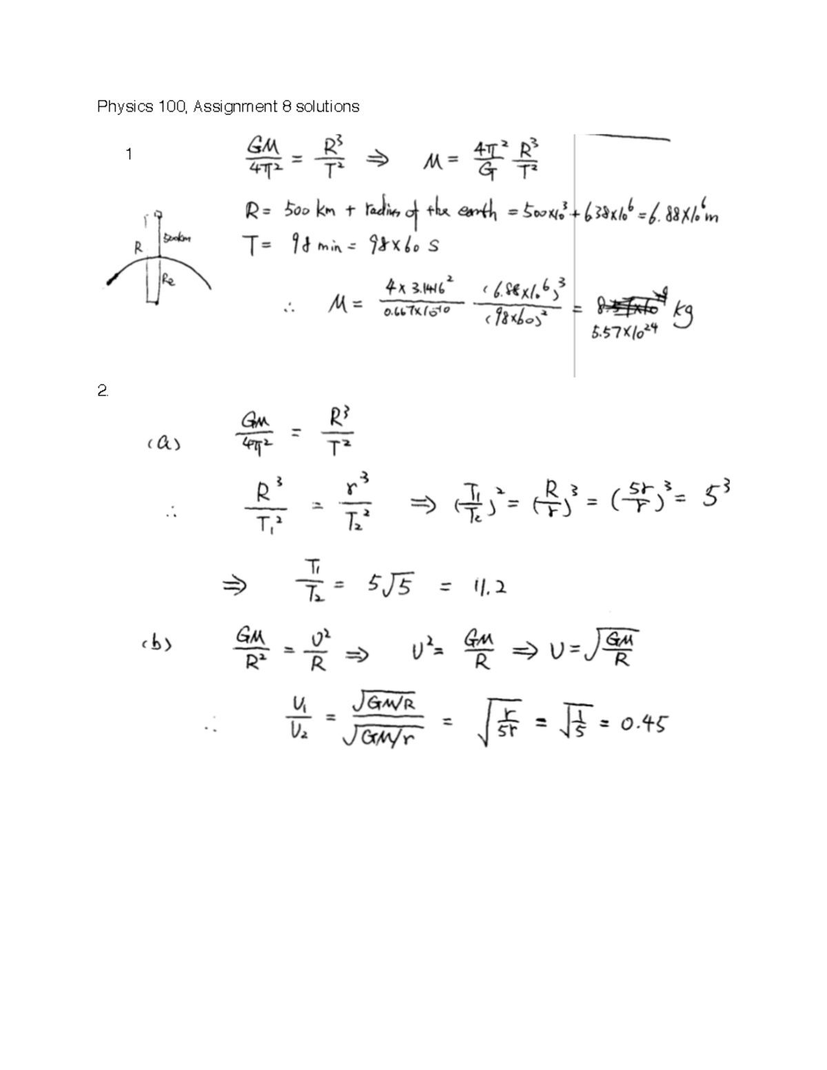 Assgt 8 solutions - Physics for Scientists snd Engineers I - Physics ...