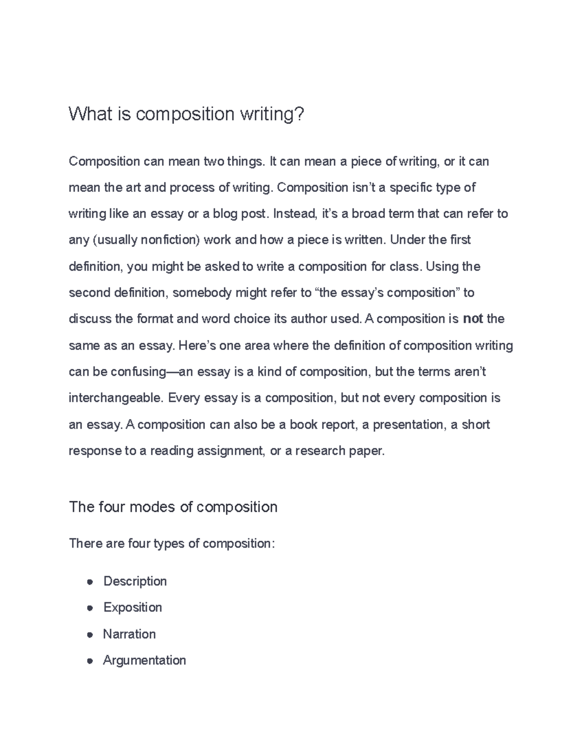 What is composition writing - What is composition writing? Composition ...