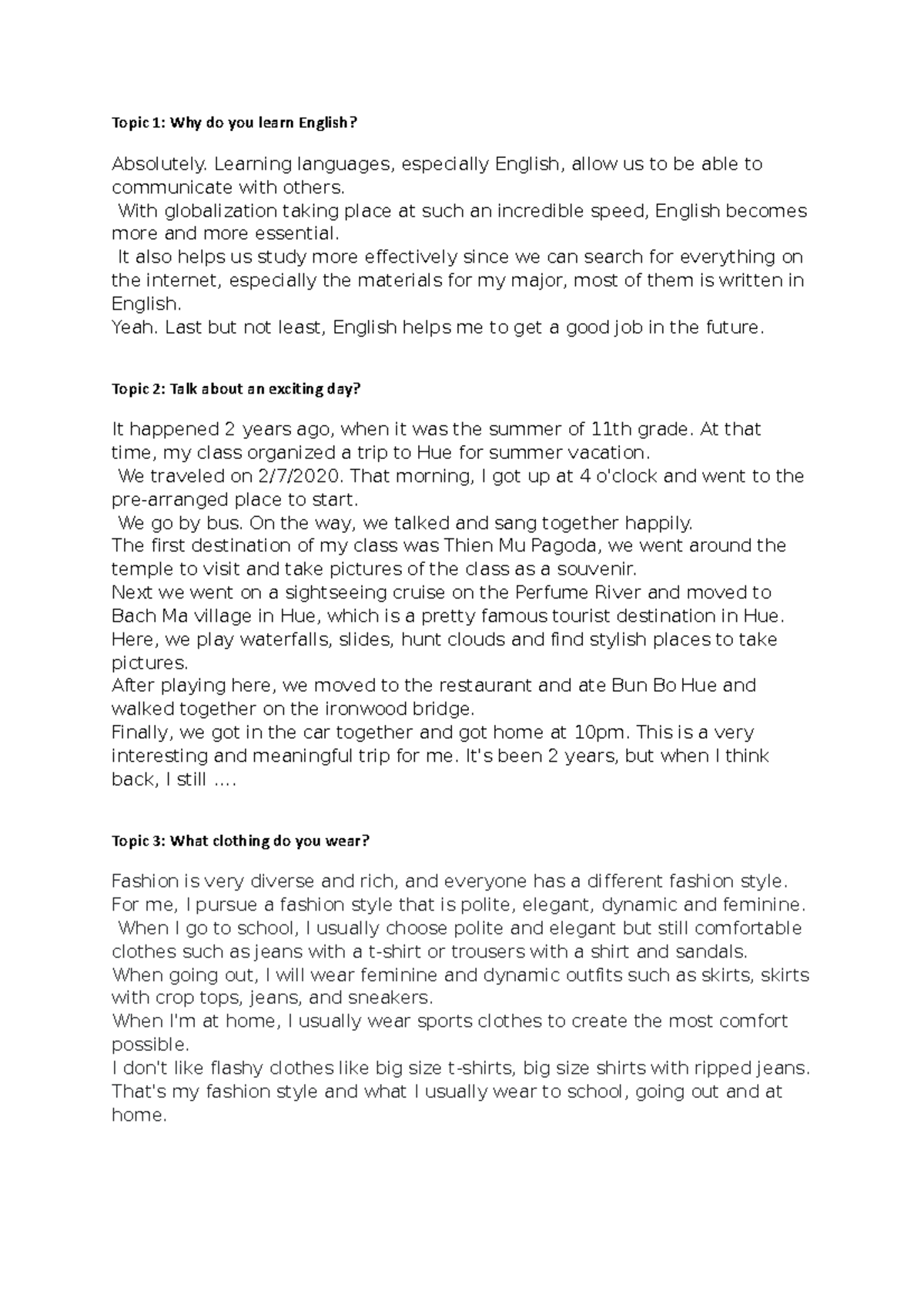 Topic-1 - topic 1 - Topic 1: Why do you learn English? Absolutely ...