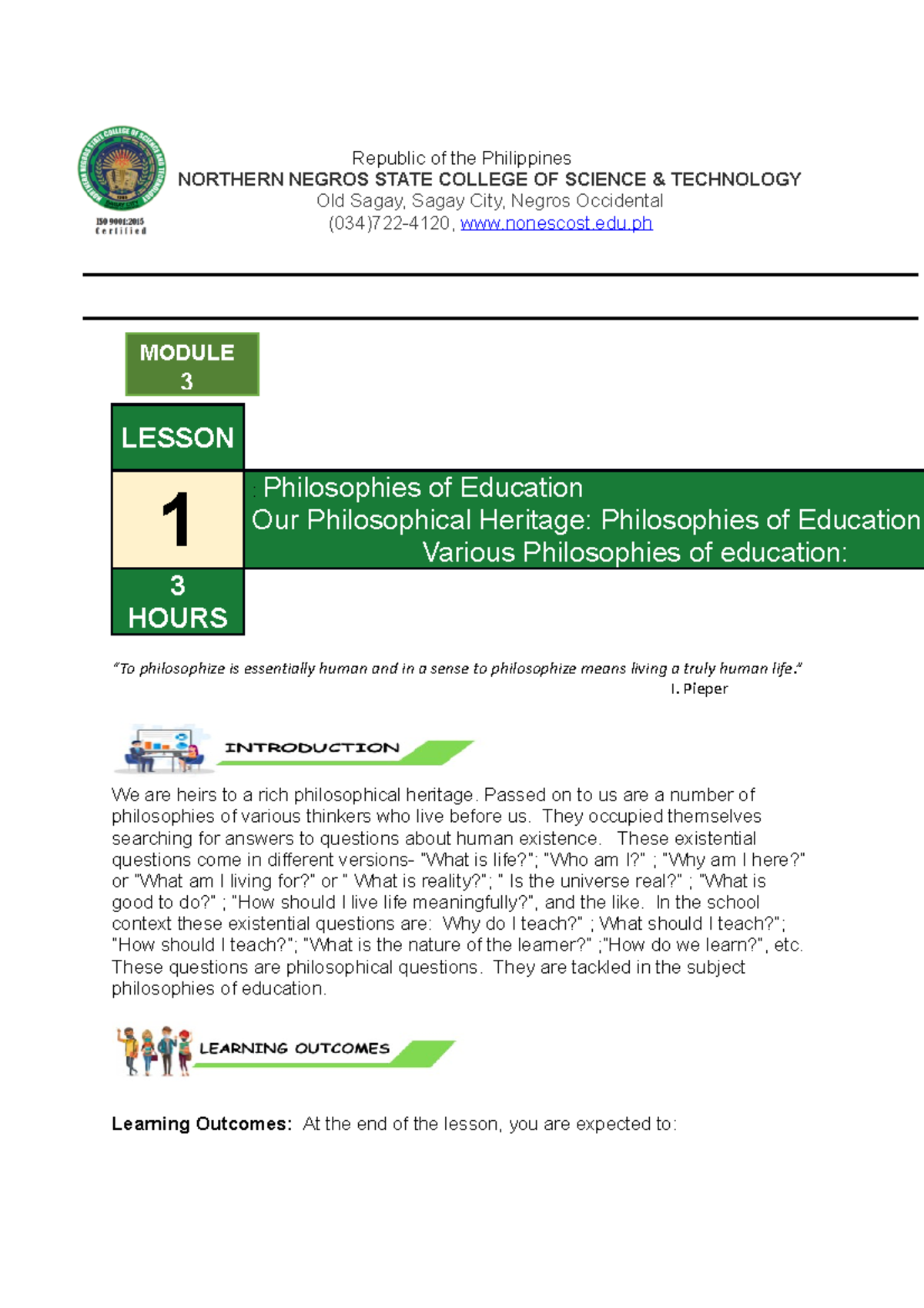 11 Geroso-TTP- Module-3- Lesson-1Philosophies-of-Education- Edited ...