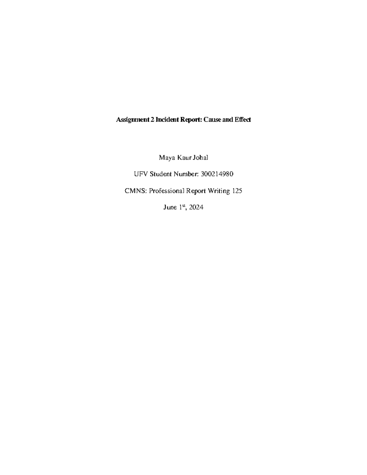 CMNS 125 Assignment 2 - description of practice material for calss ...