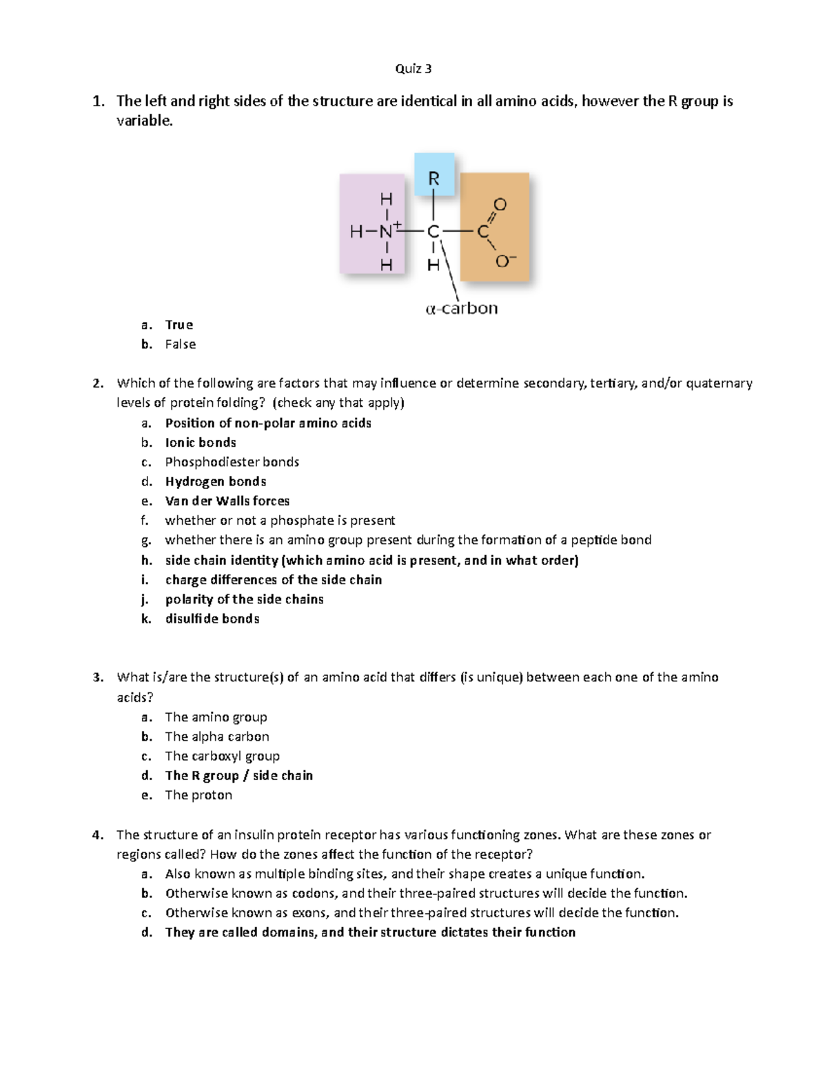 Biology 2051 Learning Outcomes Chapter 3 - Quiz 3 1. The left and right ...