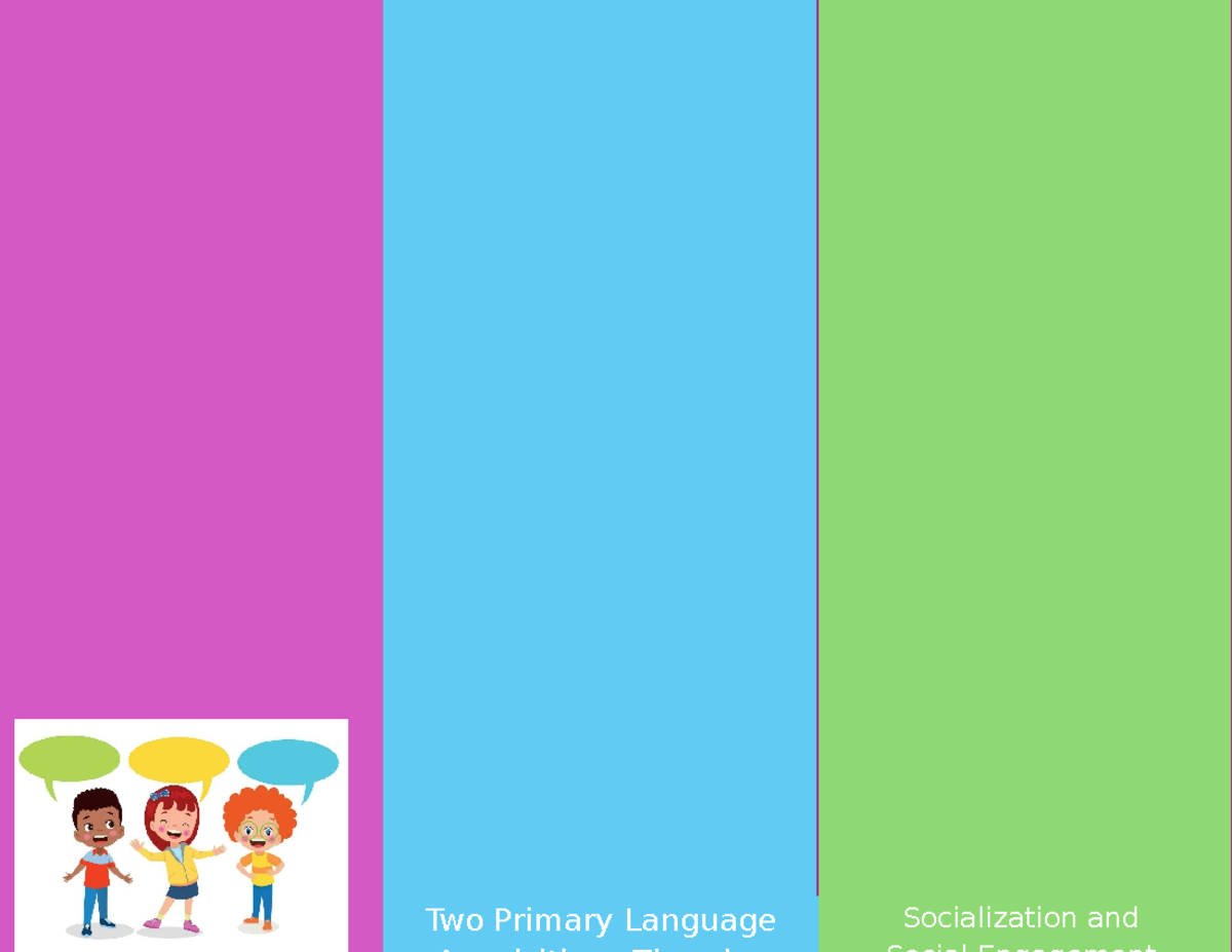 Language Development Informative Pamphlet - EDU-354 - Two Primary Language Socialization and EDU ...