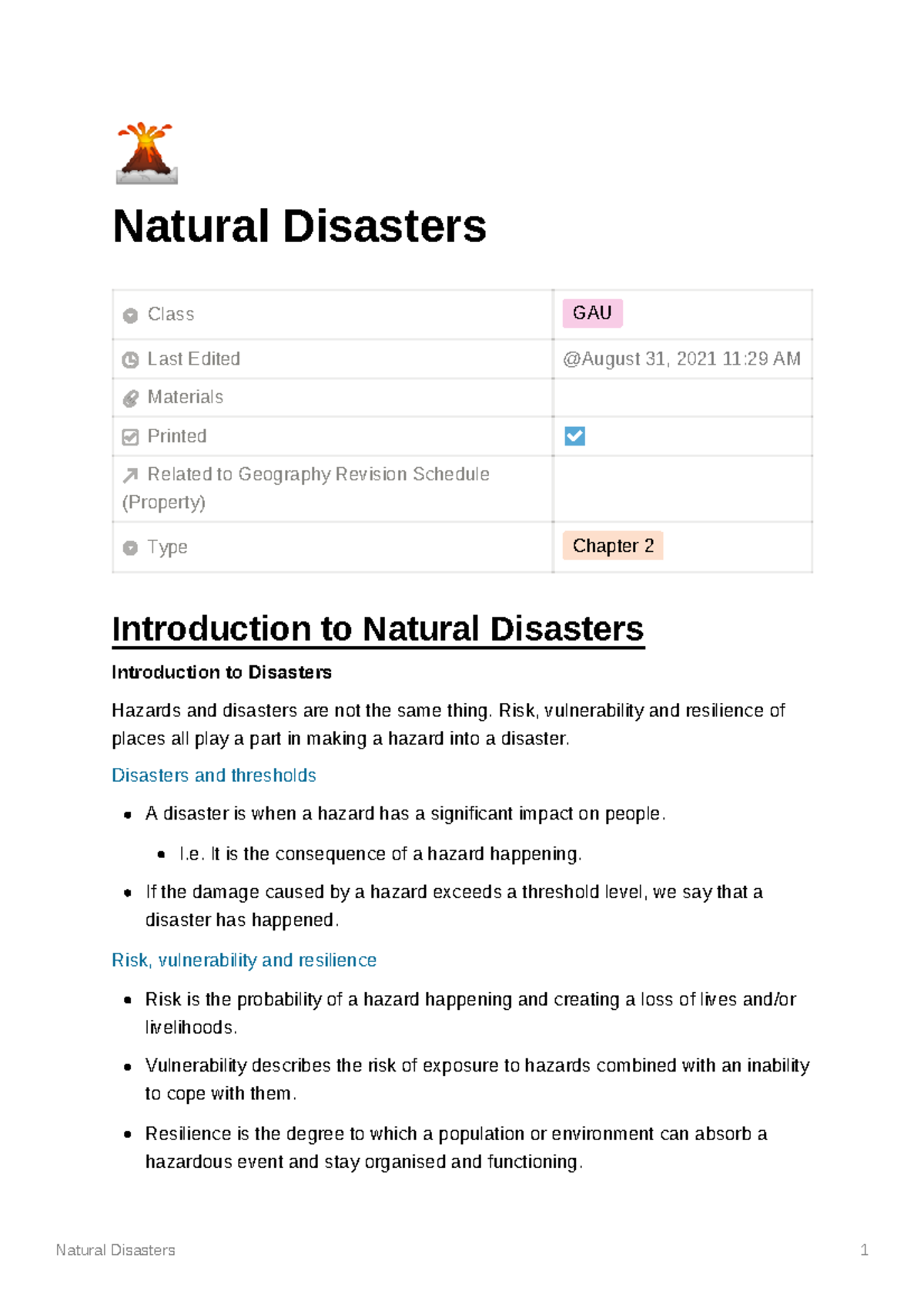 Natural Disasters- Volcanic eruptions, Earthquakes and the ...