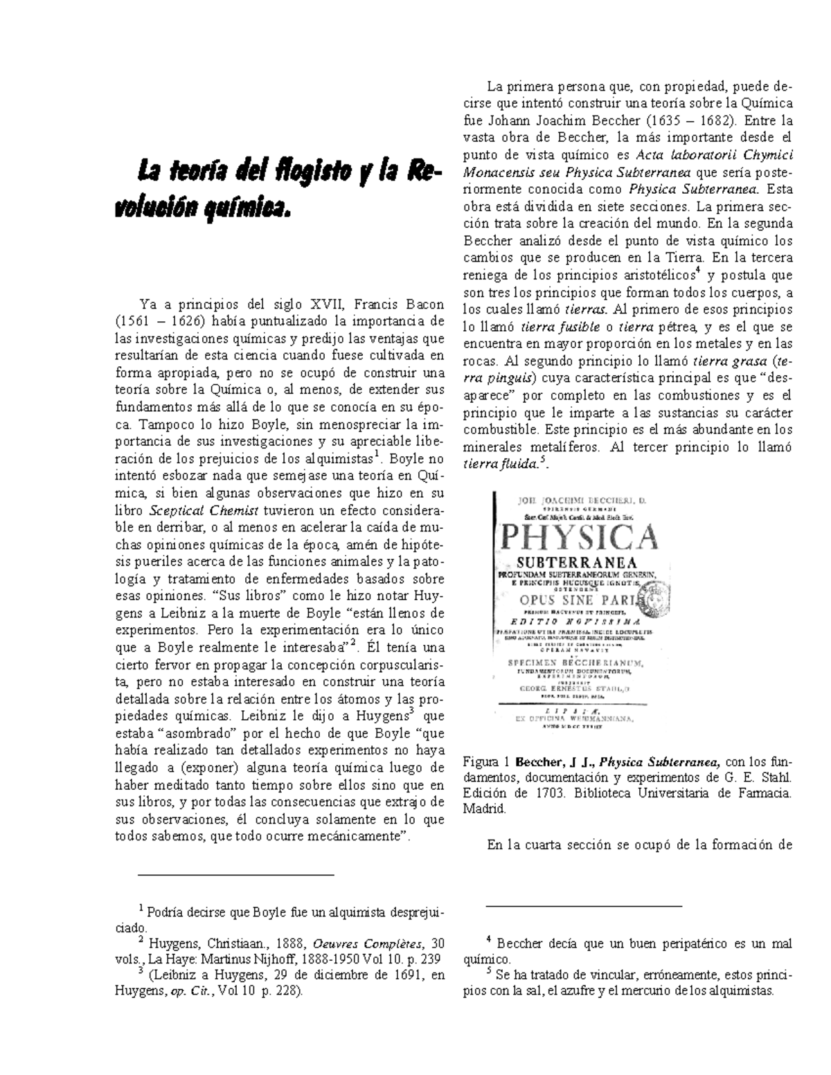 Teoria DEL Flogisto - e especializa en el conocimiento de los factores ...