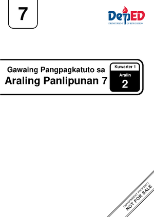 Q1 WS AP7 Lesson 8 Week 8 - ARALING PANLIPUNAN - Gawaing Pampagkatuto sa Araling Panlipunan 7 ...