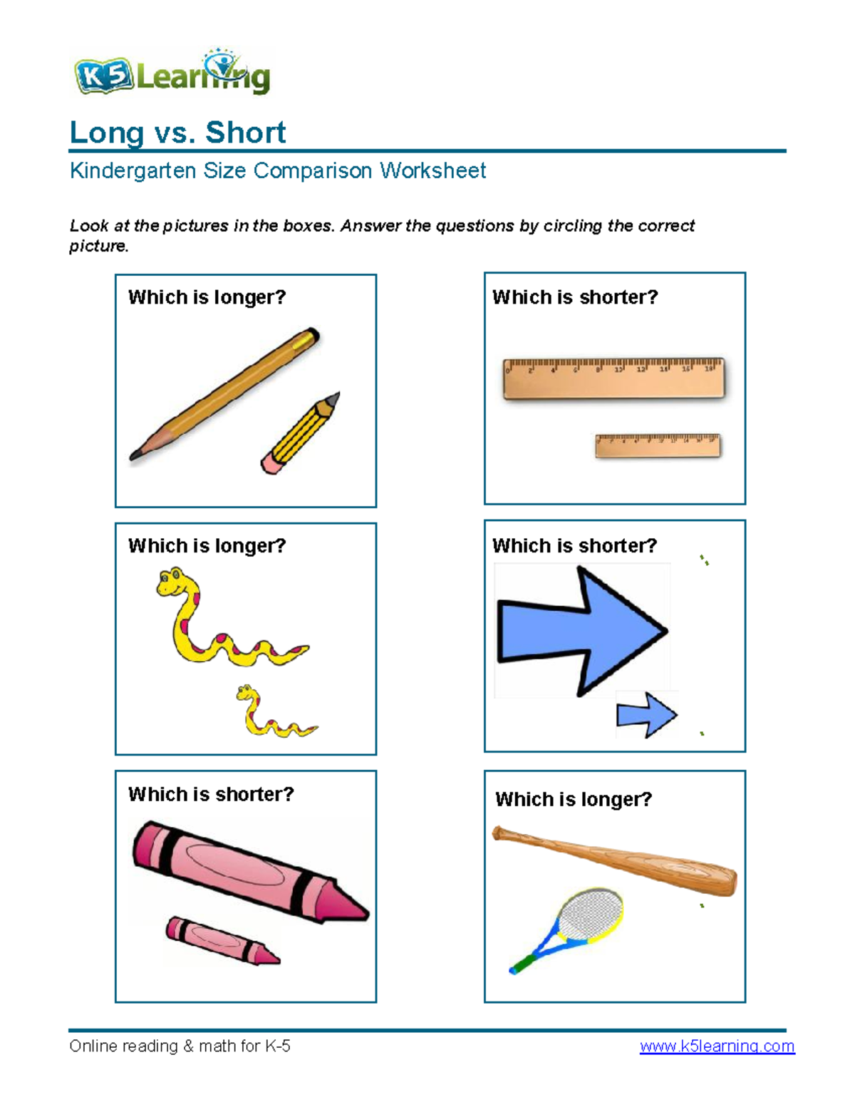 Kindergarten long or short 1 - Assessment in Learning 2 - Long vs ...