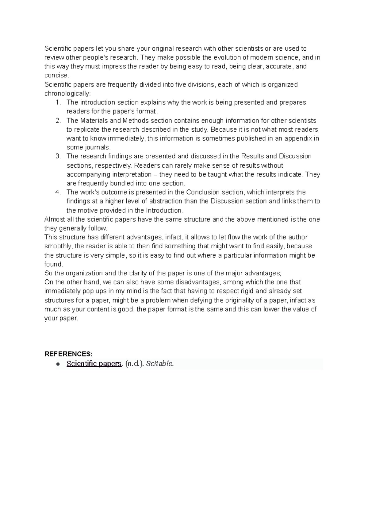 BIOL 1121 Discussion Forum UNIT 1 - Scientific papers let you share ...
