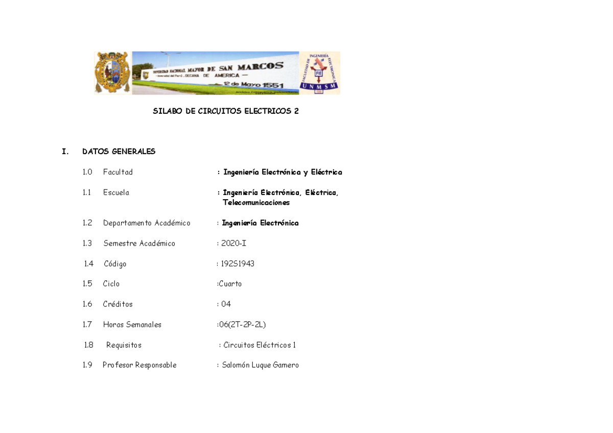Circuitos Electricos 2 Silabocomp - Warning: TT: undefined function: 32 SILABO DE CIRCUITOS ...