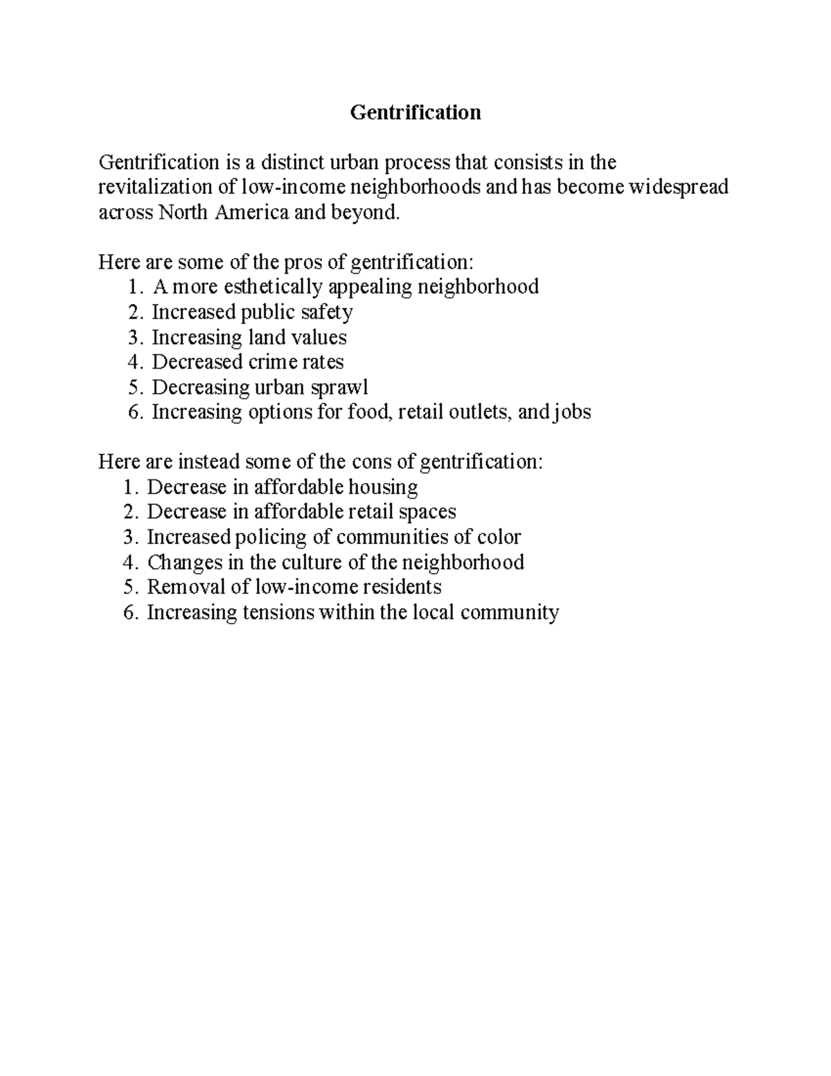 3 - Resource - Gentrification - Gentrification Gentrification is a ...