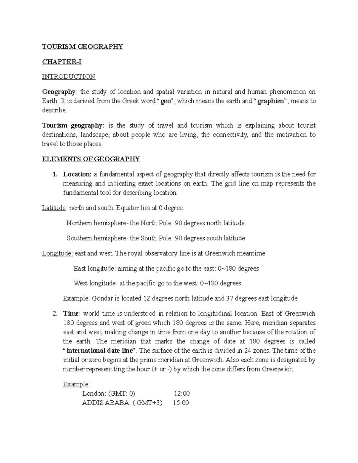 Tourism Geography Chapter 1TW1 - Marketing communication - Studocu