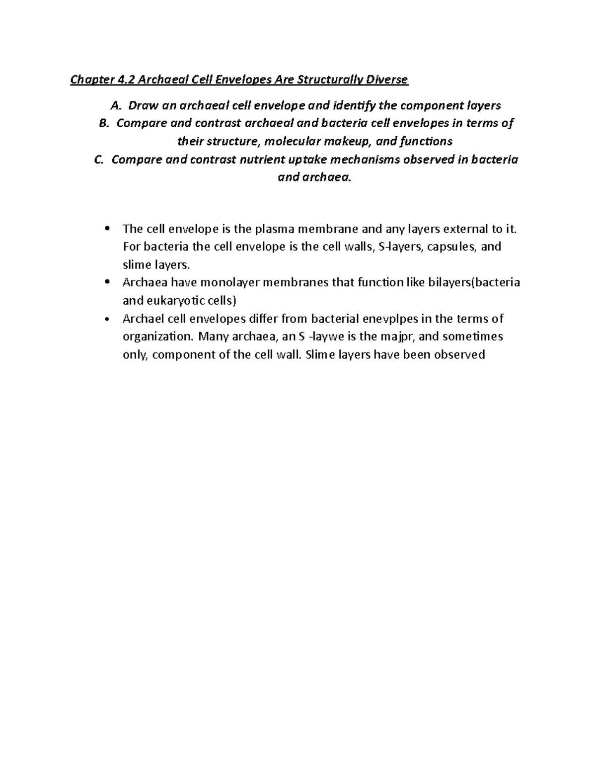 Module 4 - BIO212 - Chapter 4 Archaeal Cell Envelopes Are Structurally ...