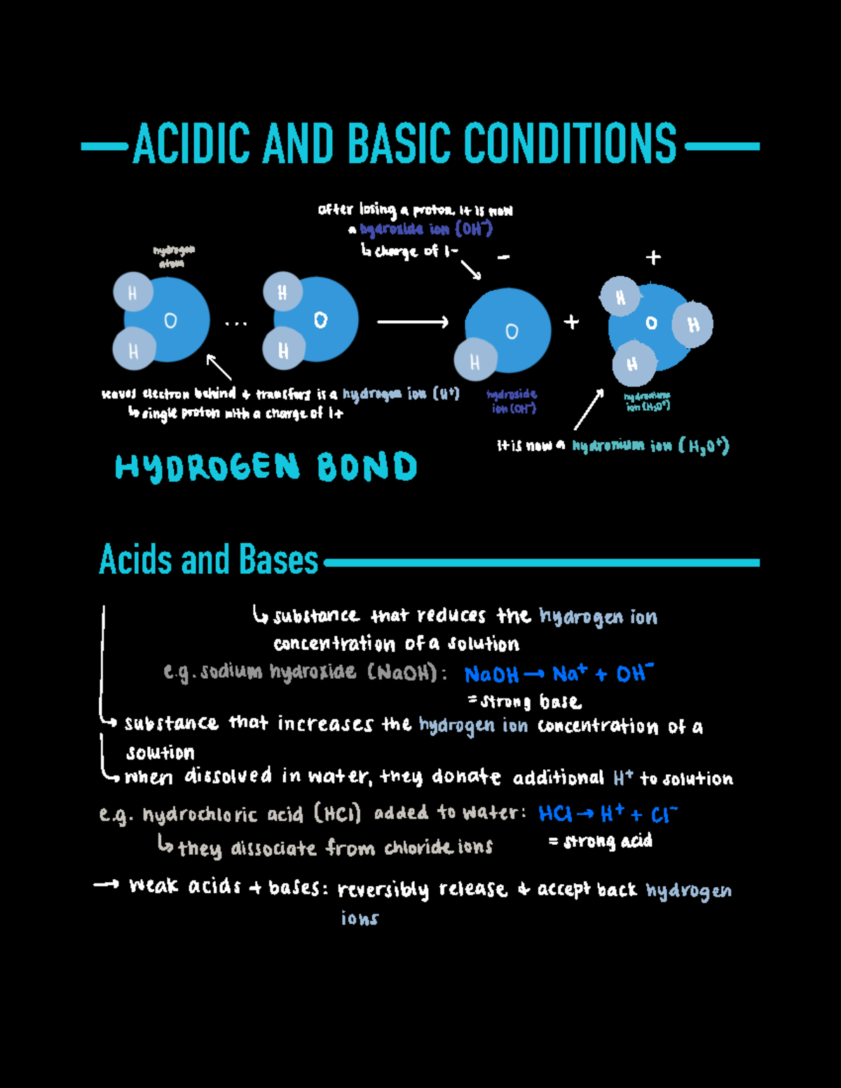 Campbell Chapter 3 Concept 3 - ACIDIC AND BASIC CONDITIONS Acids and ...