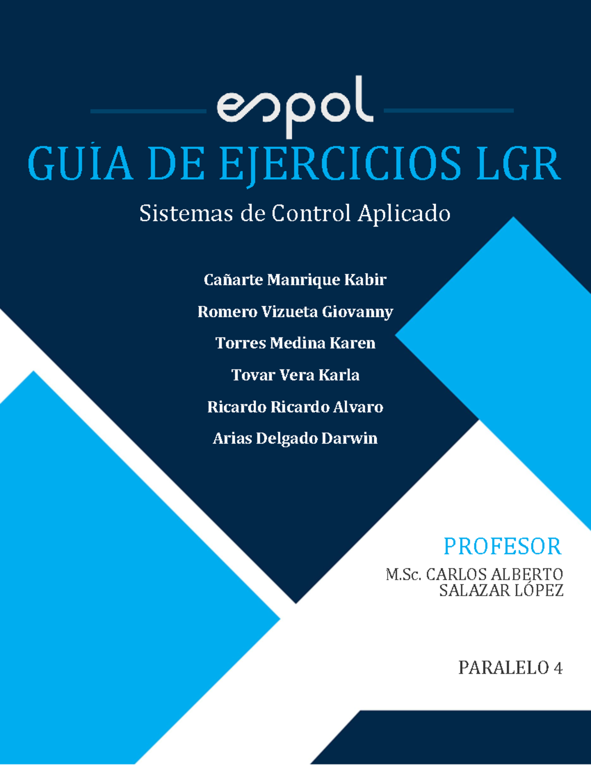 Guía LGR versionfinal SCA Torres Romero Tovar Cañarte Arias Ricardo - GUÕA DE EJERCICIOS LGR ...