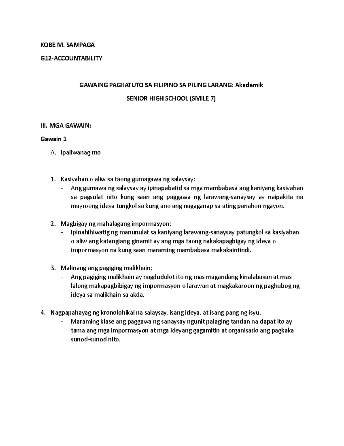 Fil. sa piling larangan M7 - KOBE M. SAMPAGA G12-ACCOUNTABILITY GAWAING ...