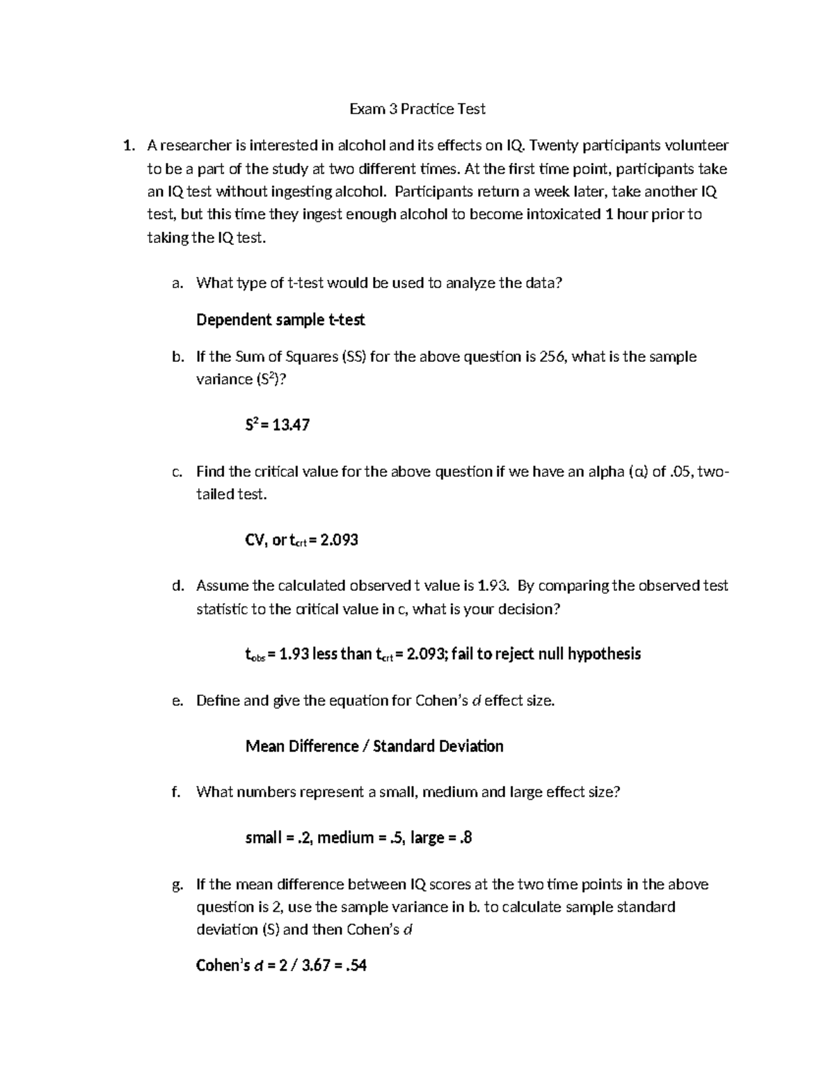 Exam 3 Practice Test_FGCU - Exam 3 Practice Test A researcher is ...