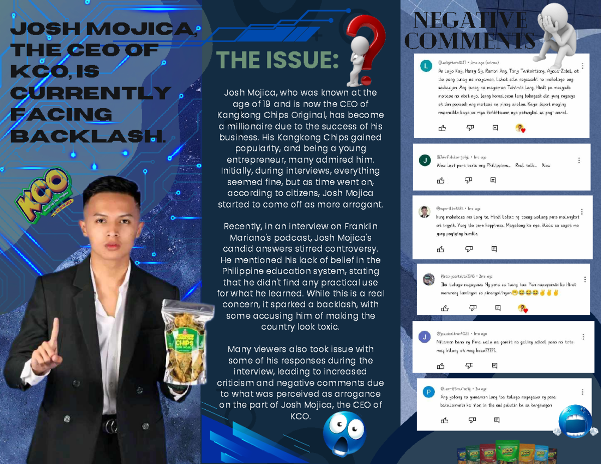 Blue Brochure - hvfftct - Josh Mojica, who was known at the age of 19 ...