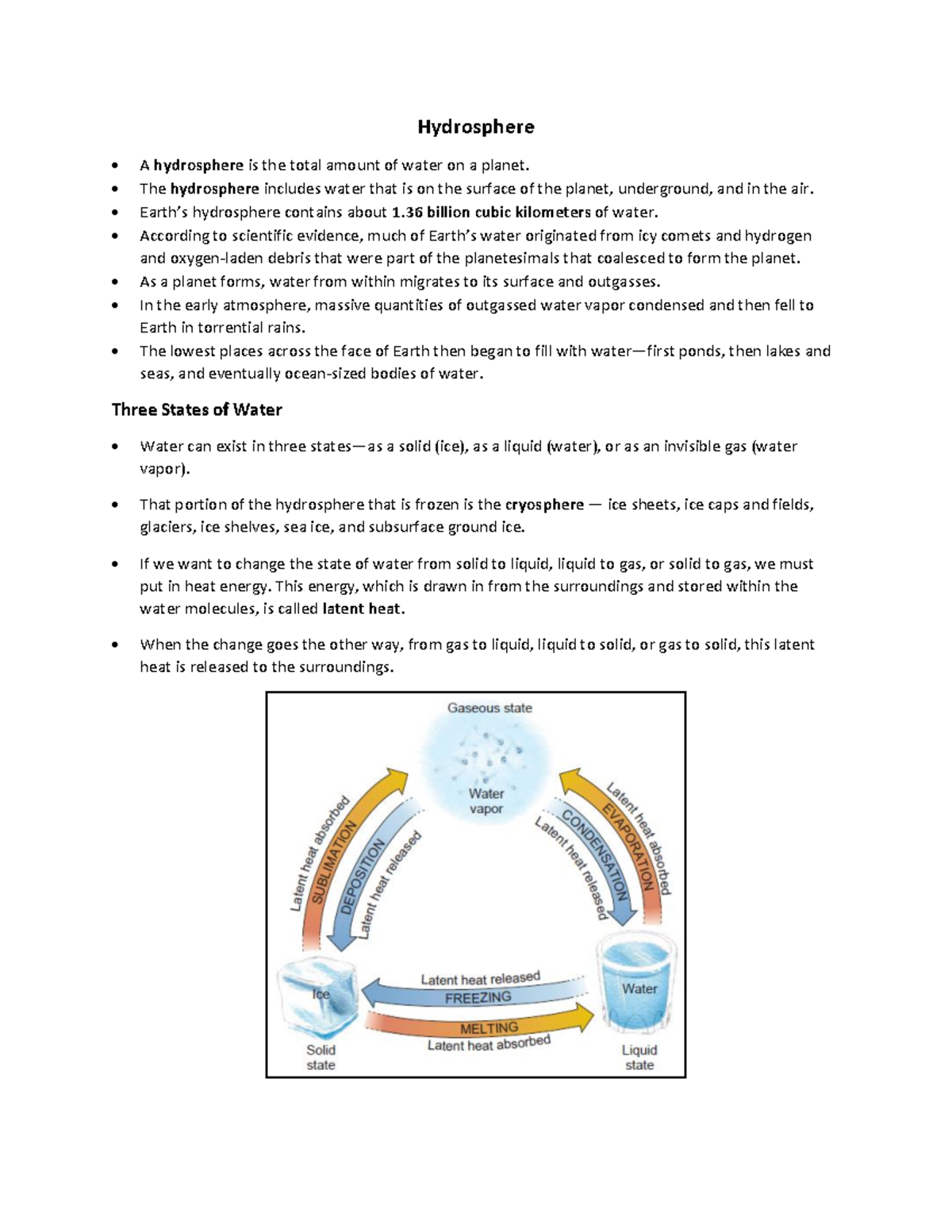 4 - Hydrosphere - Fundamentals of Geography(GEO-103) - Hydrosphere A ...