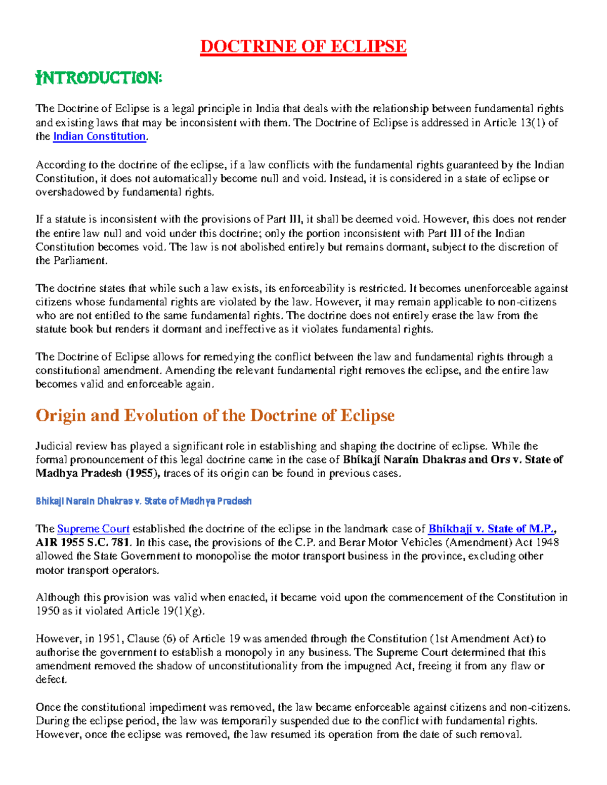 Doctrine OF Eclipse 011 - DOCTRINE OF ECLIPSE Introduction: The ...