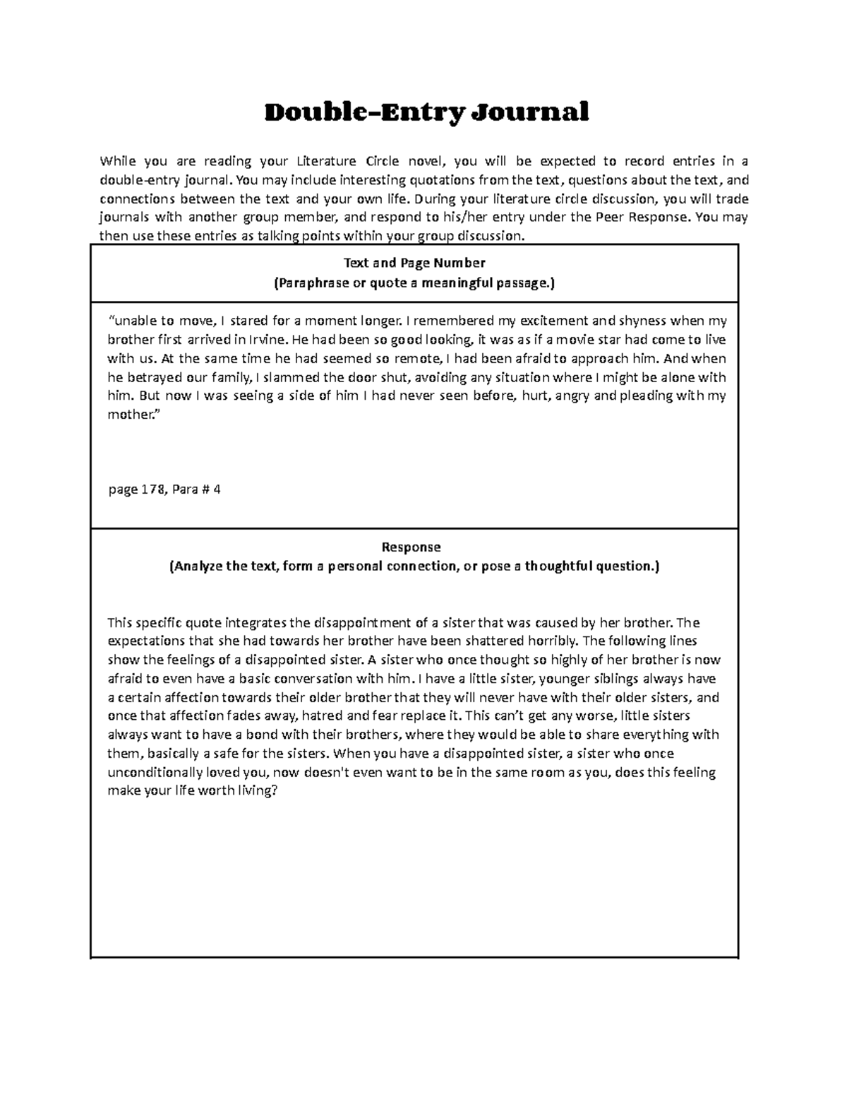 Double-Entry Journal - 8 - Double-Entry Journal While you are reading ...