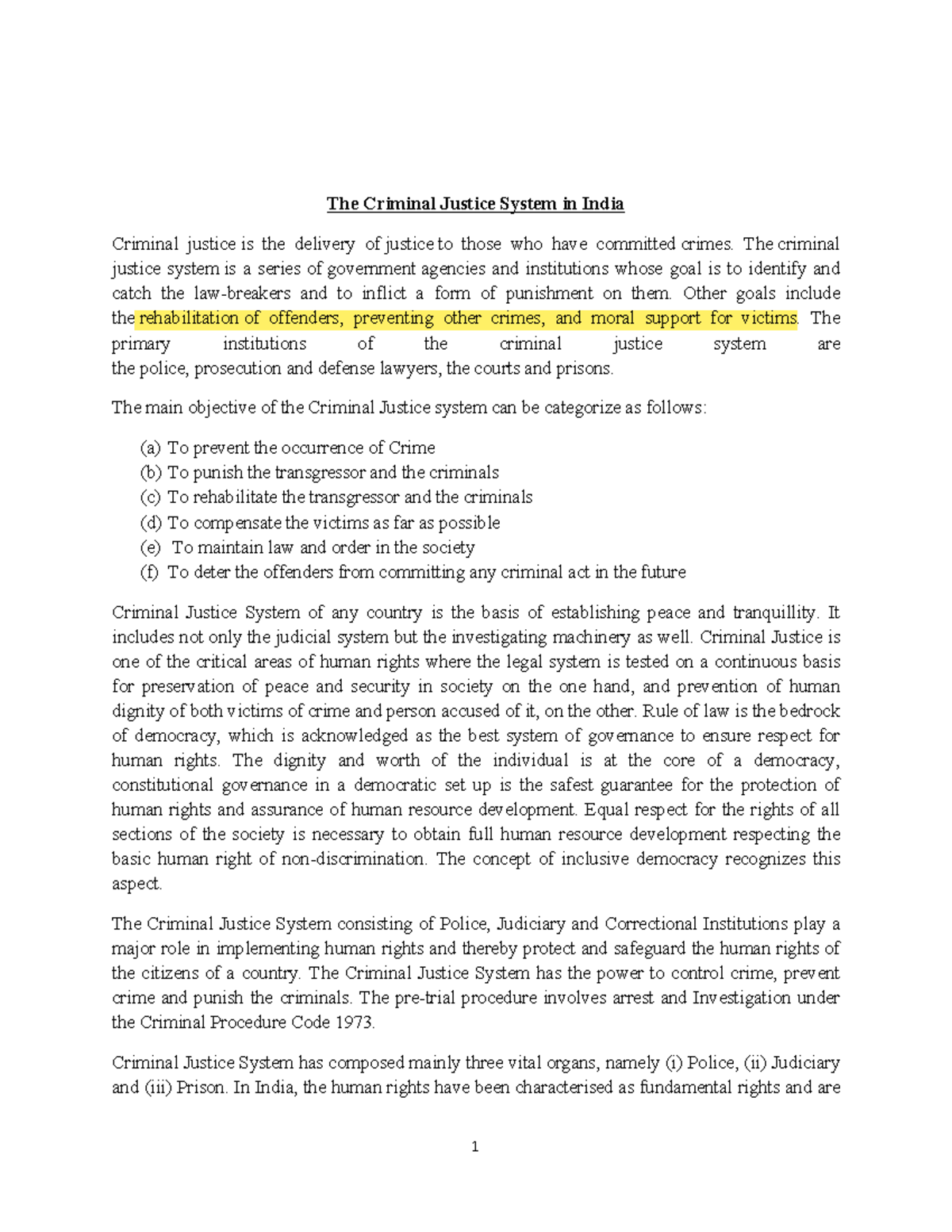 Criminal justice system explanation, YOUR LAW YOUR RIGHTS- a summary ...