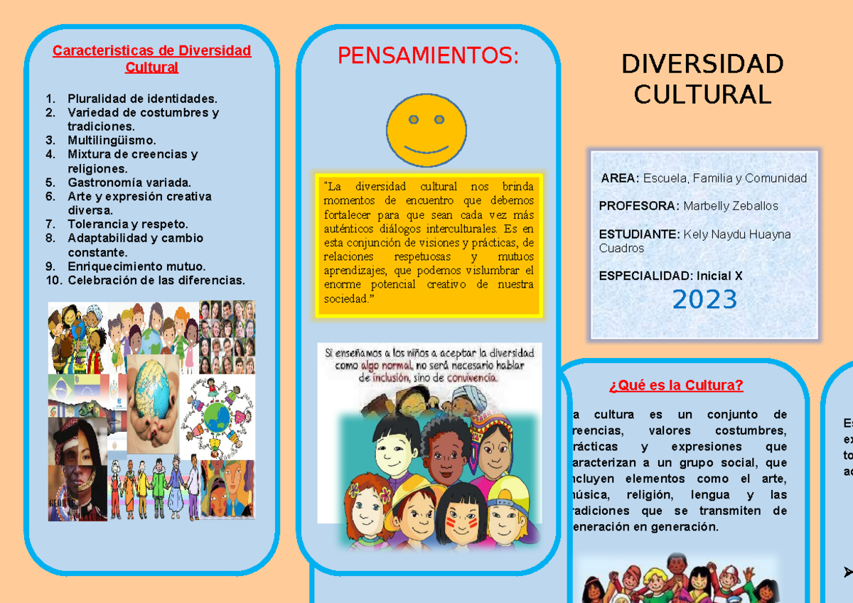 La diversidad cultural - ¿Qué es la Cultura? La cultura es un conjunto ...