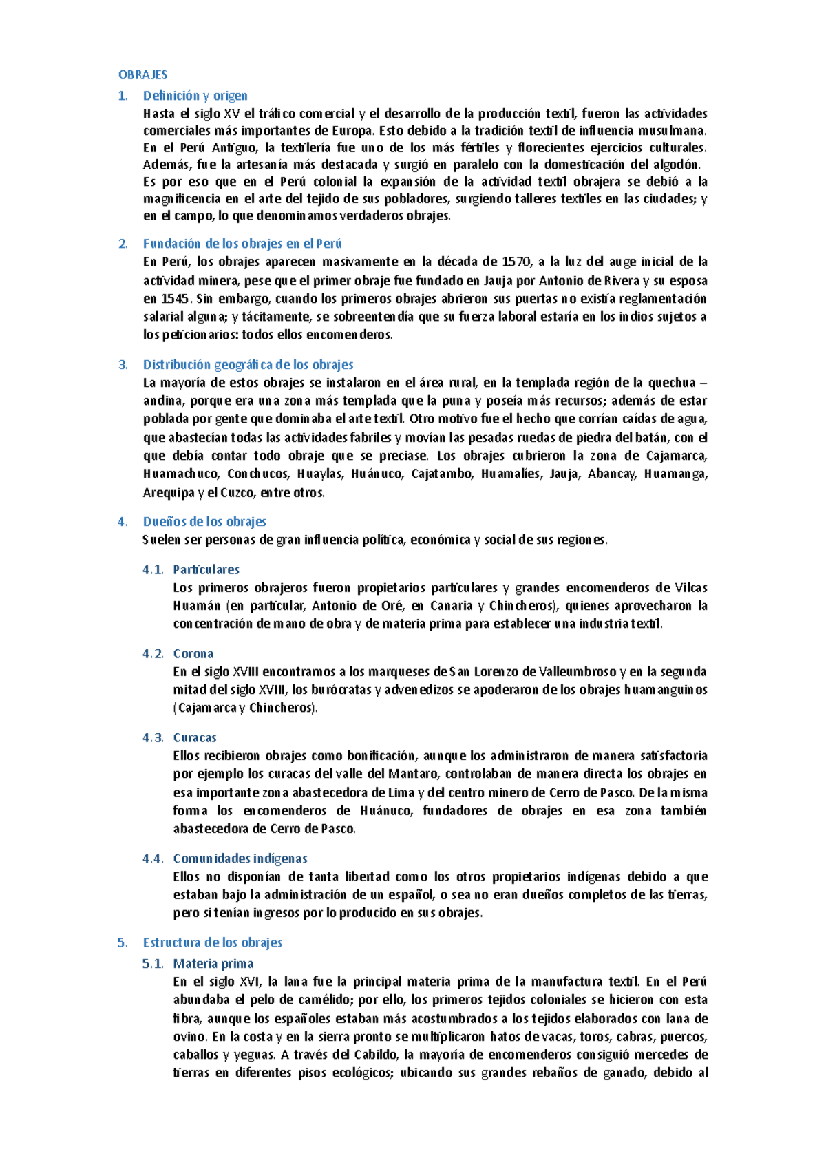 Obrajes - Trabajos en clase dejado por la profesora Ruth Rosas ...