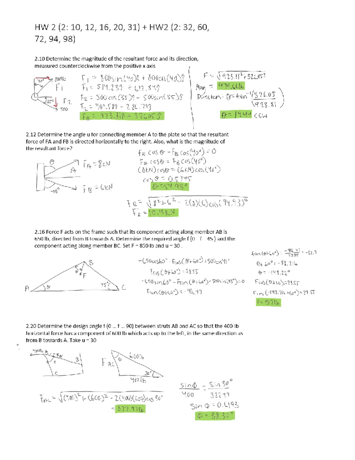 Bme 302 homework 2 - BME 302 textbook HW - BME 302 - Studocu