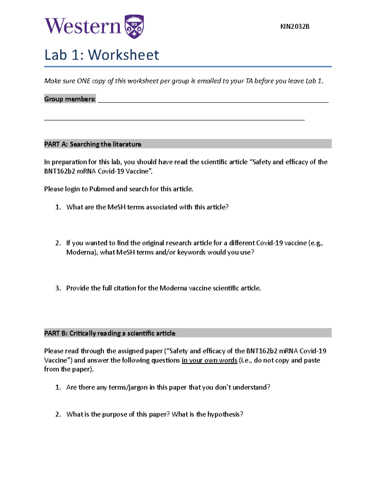 Lab+1+Worksheet Kin2032 2021 - KIN2032B Lab 1: Worksheet Make sure ONE ...