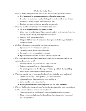 N350 Week 5 Knowledge Check - Week 5 Knowledge Check Which statement best describes appraisal of ...