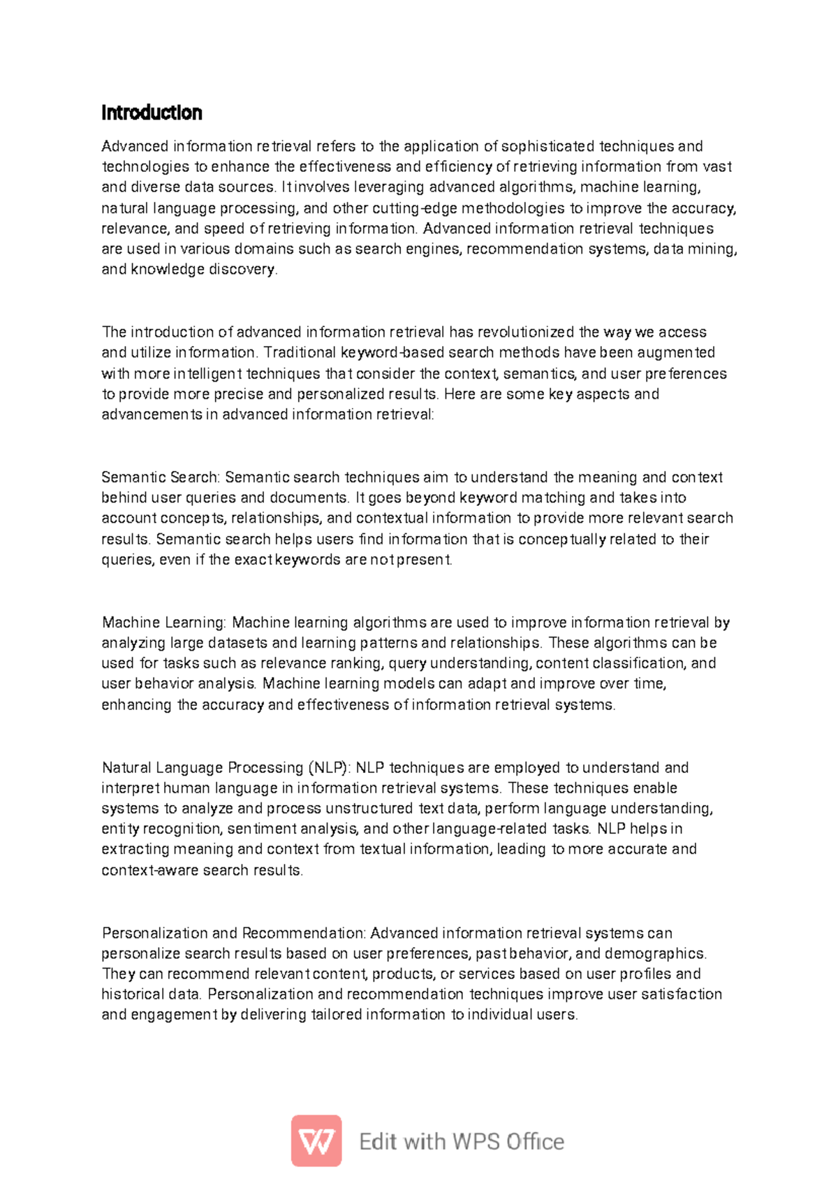 5th Unit IR - Introduction Advanced information retrieval refers to the ...