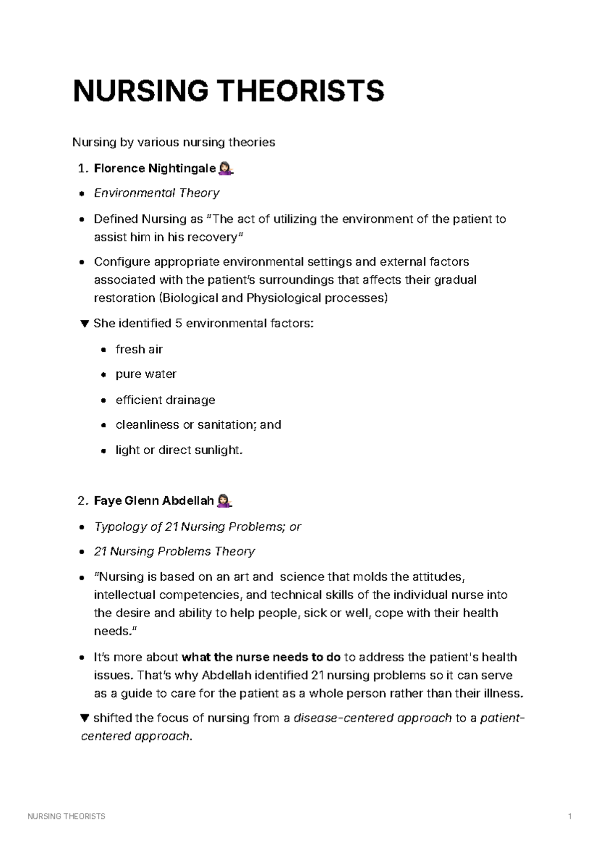 Nursing Theorists - NURSING THEORISTS Nursing by various nursing ...