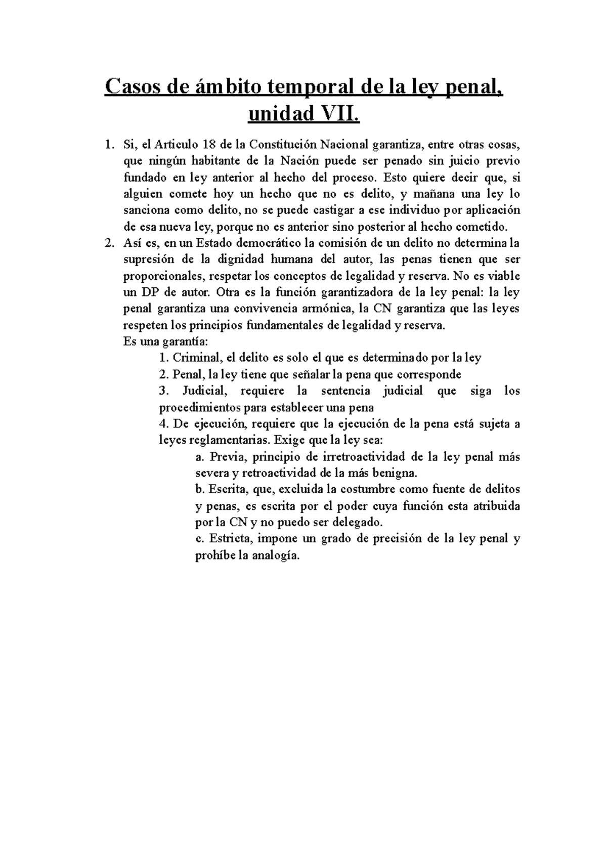 Casos de ámbito temporal de la ley penal - Si, el Articulo 18 de la ...