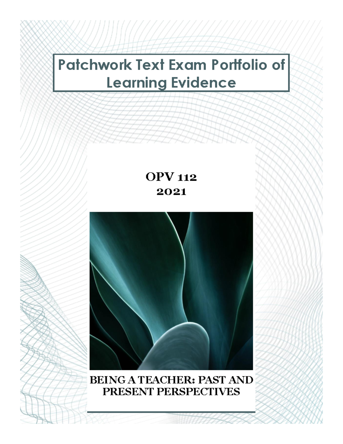 Outline FOR EXAM Portfolio OF Learning Evidence 2021 OPV 112(2 ...