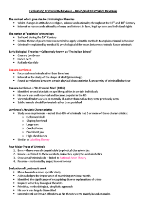 Explaining Criminal Behaviour Lecture 8:9 - ... Critical criminologists ...