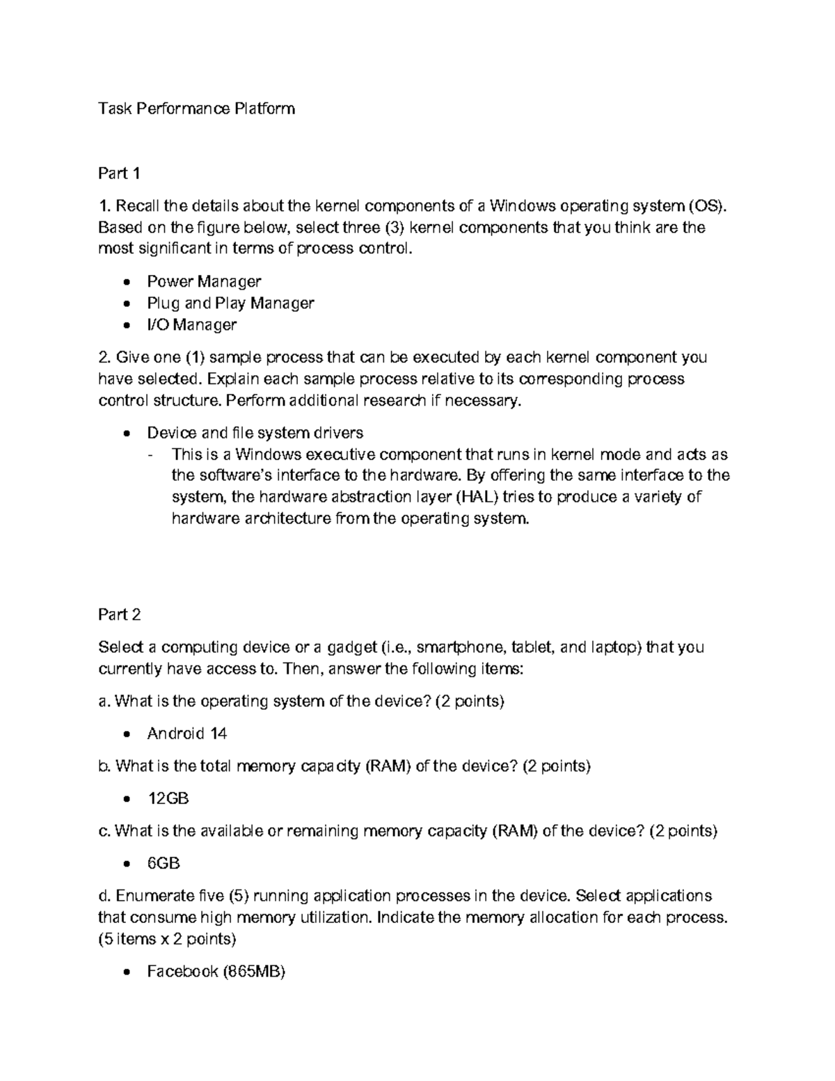 TP Platform (1) - hope will help you - Task Performance Platform Part 1 ...