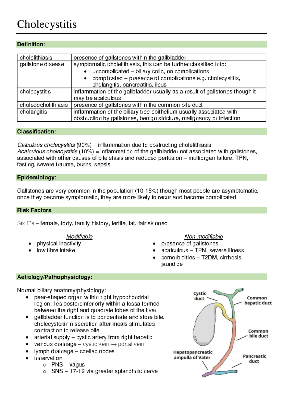 Cholecystitis - Key disease entity - Cholecystitis Definition ...