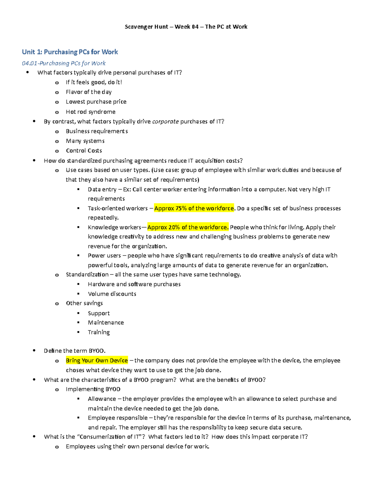 Scavenger Hunt 04-The PC at Work - Scavenger Hunt – Week 04 – The PC at ...