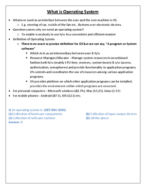 Operating Systems Module-2 - MODULE- MULTITHREADED PROGRAMMING 2 Overview Threads A thread is a ...