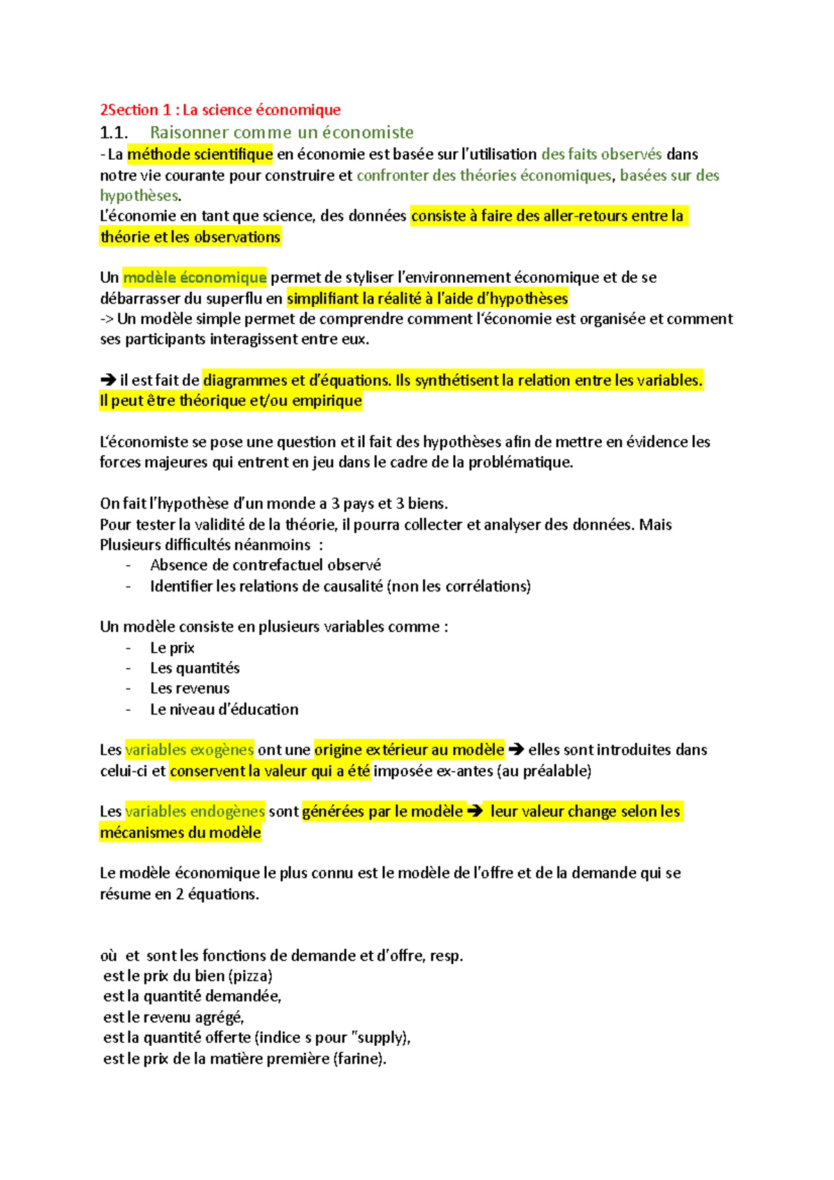 Chapitre 1 macroéconomie - 2Section 1 : La science économique 1. Raisonner comme un économiste ...