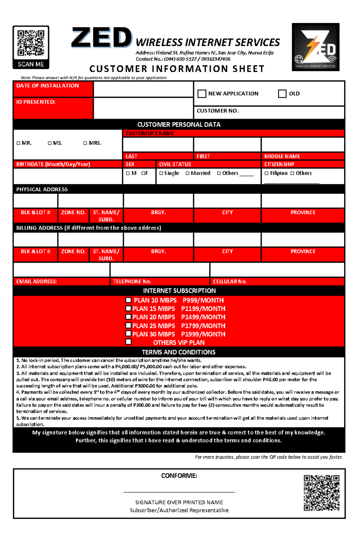 Contract sample for business - CONFORME ...