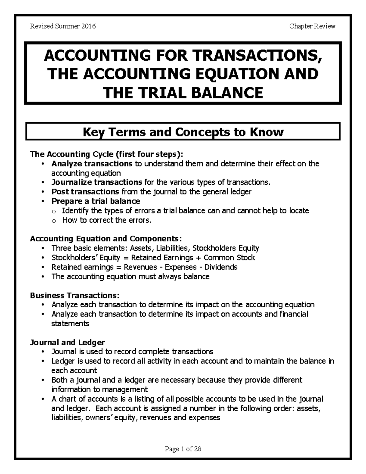Accounting transactions - ACCOUNTING FOR TRANSACTIONS, THE ACCOUNTING ...