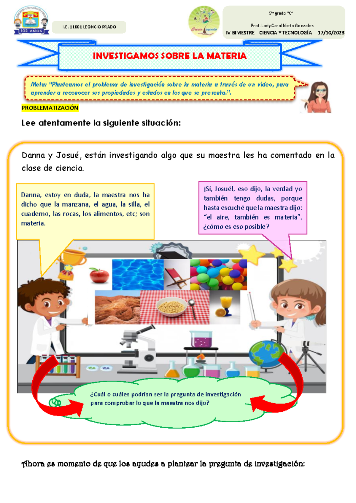 La materia y sus propiedades - ciencias - UNIFÉ - Studocu