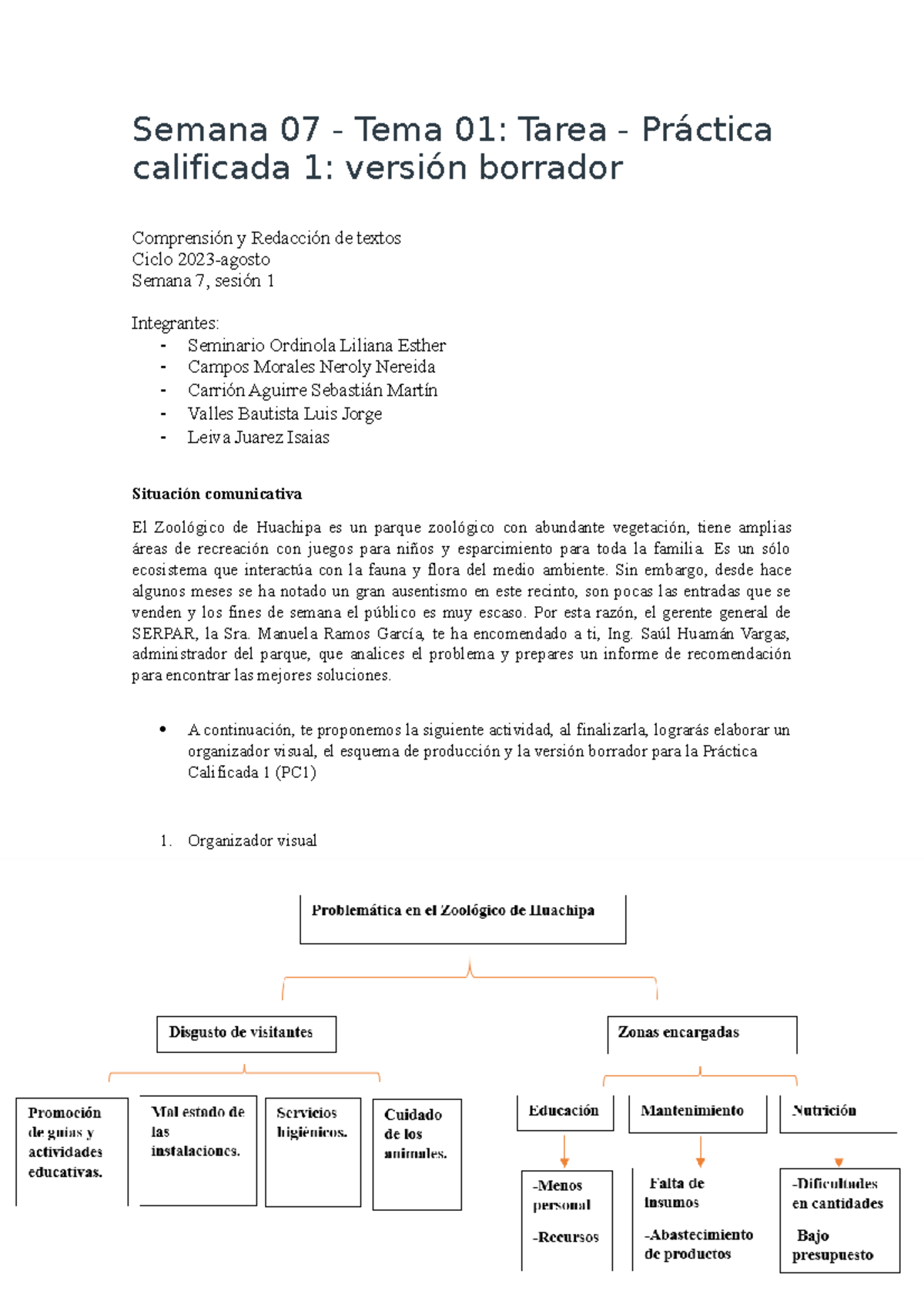 PC1 versión borrador - Pc1 - Semana 07 - Tema 01: Tarea - Práctica calificada 1: versión ...