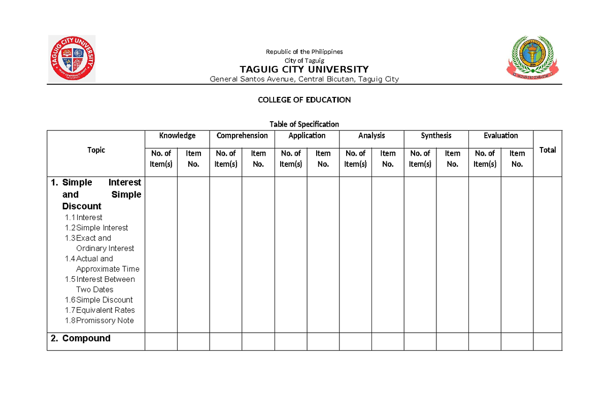 TOS MOI - practice materials used to serve as a guide for making the ...