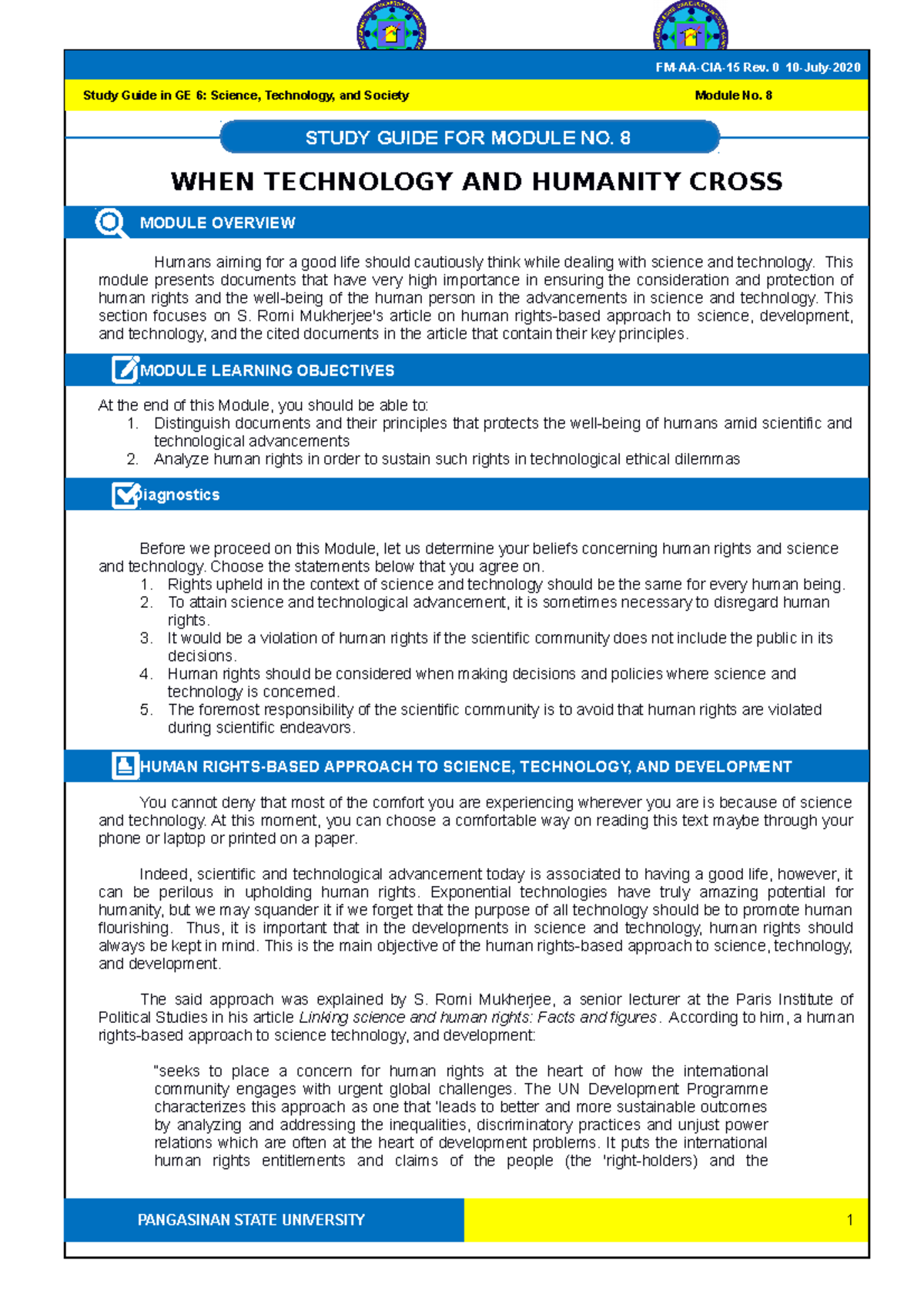 SG-8 - Identified key documents and their principles that ensure the ...