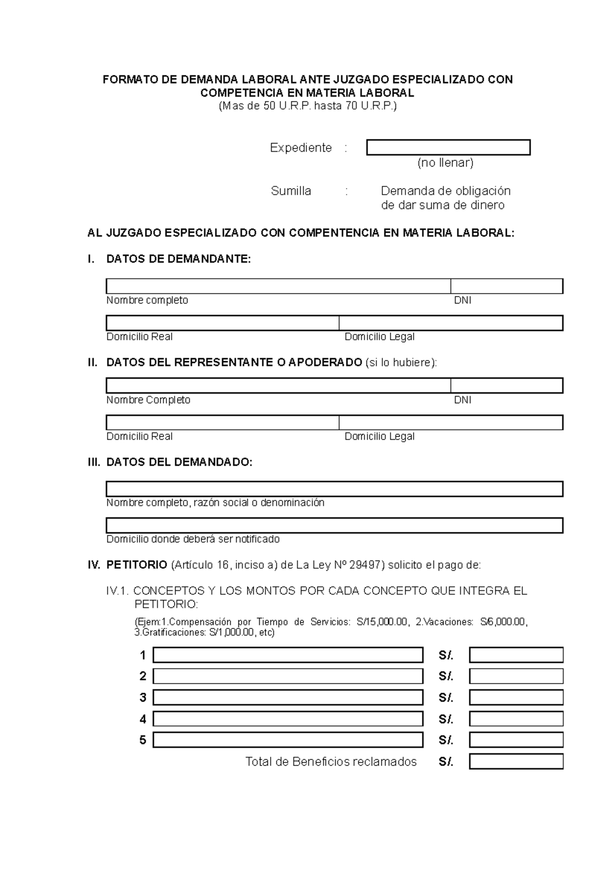 Formato+DE+ Demanda+ Laboral+-+JUZG.ES - FORMATO DE DEMANDA LABORAL ...